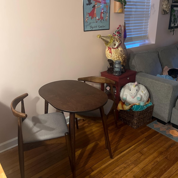 Rectangular Wooden Dining Table for 2, Minimalist Home Kitchen ...