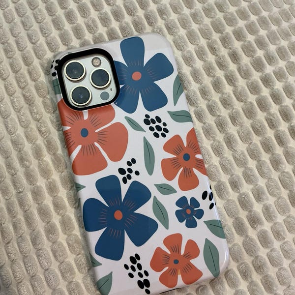 Trendy Royal Blue Phone Case Abstract Liquid Cover for iPhone 16 15 14 ...