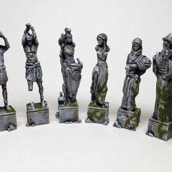 Guardian Statues - Shadowfey Wilds 15mm 28mm 32mm Wargaming Terrain D&D ...