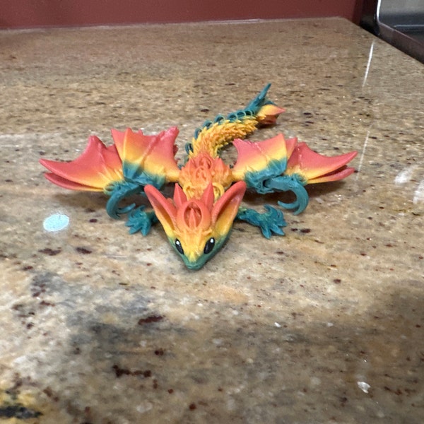 Nightwing Dragon: Cinderwing3d, STL File for 3D Printing, Cute Fantasy ...