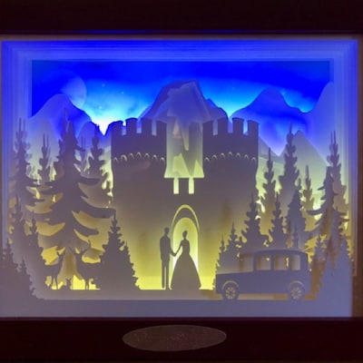 3D SVG PDF Pop up Card Castle Wedding DIGITAL Download - Etsy