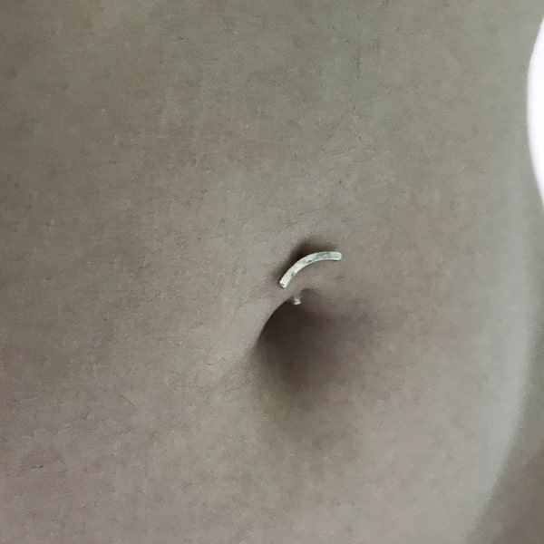 Lunula Ball-ping and Plug Belly Button Barbell | Minimal Floating ...