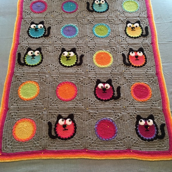 CROCHET PATTERN - Cat Lover - Crochet Blanket Pattern W/ Cats, Cat ...