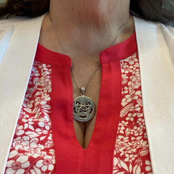 Witch Locket Necklace - Sterling Silver Wiccan Pentacle Spell Locket ...