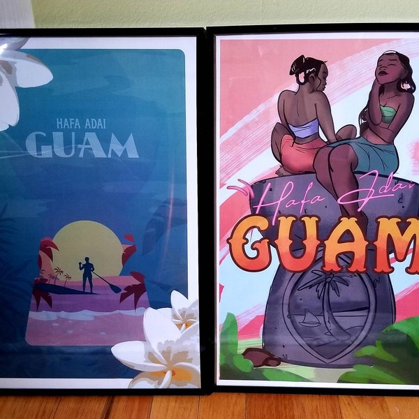 Chief Gadao Guam Digital Print in Orange. Size 16 by 20 Inch and 30 by ...