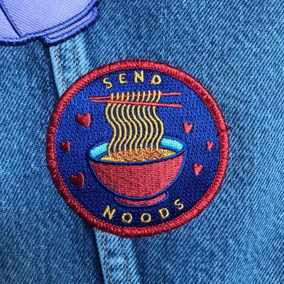 Send Noods Embroidered Patch - Etsy