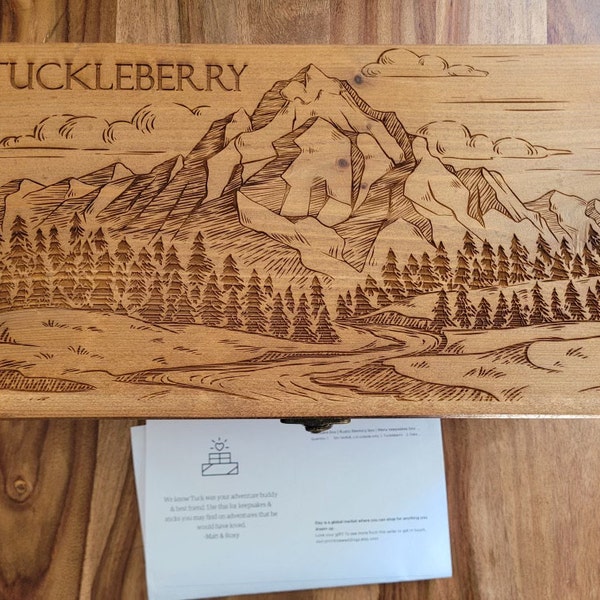 Personalized Cedar Custom Keepsake Box – Engraved Wooden Memory Box ...