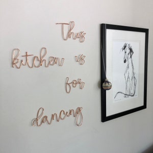 This Kitchen is for Dancing Wire Wall Sign Kitchen Wire Words Wire ...