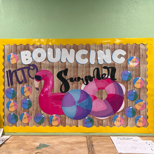 Flamingo Bulletin, Summer Bulletin, Bouncing Into Summer, Office ...