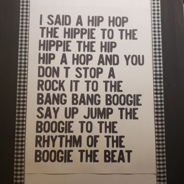 I Said a Hip Hop Rappers Delight Print, Hippie to the Hippie Poster ...