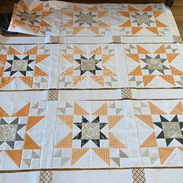 October Stars Quilt PAPER Pattern - Etsy