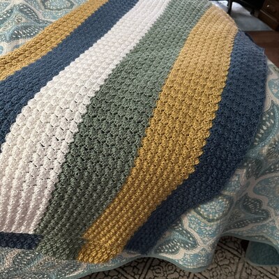 Double Crochet Ripple Stitch, Easy Wavy Crochet Pattern Quick and Easy ...