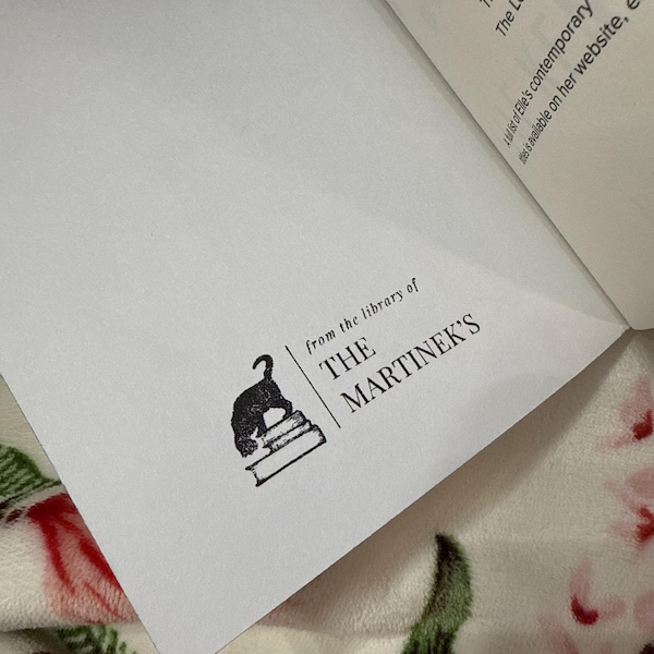Cat Custom Book Embosser, Library Stamp, Book Stamp, Self Inking, From ...
