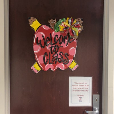 Welcome to Art Class Art Teacher Door Hanger Classroom Decor Paint ...