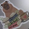 Capybara Reading Sticker, Book Lover Sticker, Cute Capybara Sticker ...