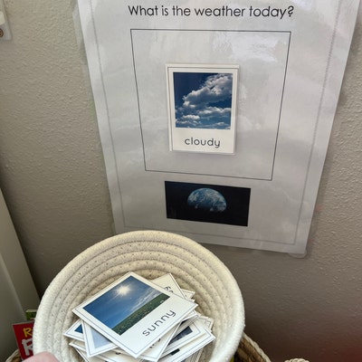 Montessori Weather 3 Part Cards Vocabulary Nomenclature 12 Weather ...