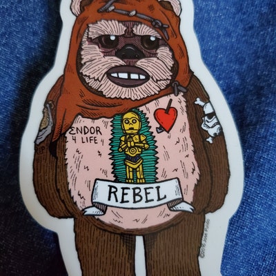 Rebel Ewok Die Cut Clear Vinyl Sticker - Etsy