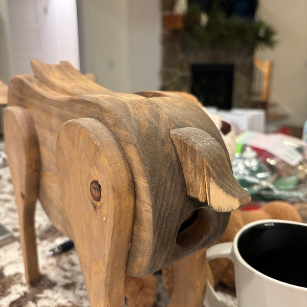 Pooping Moose Wooden Candy Dispenser - Etsy