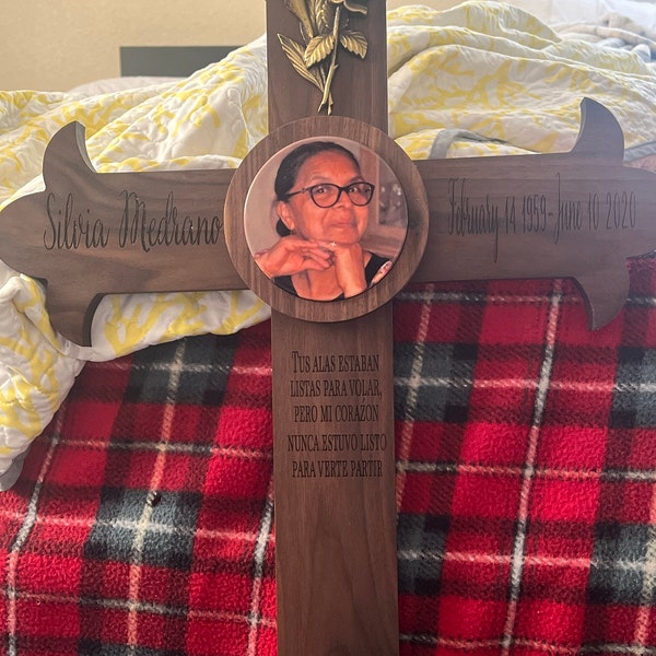 Memorial Cross Personalized for Your Loved One - Ornate Style - Etsy