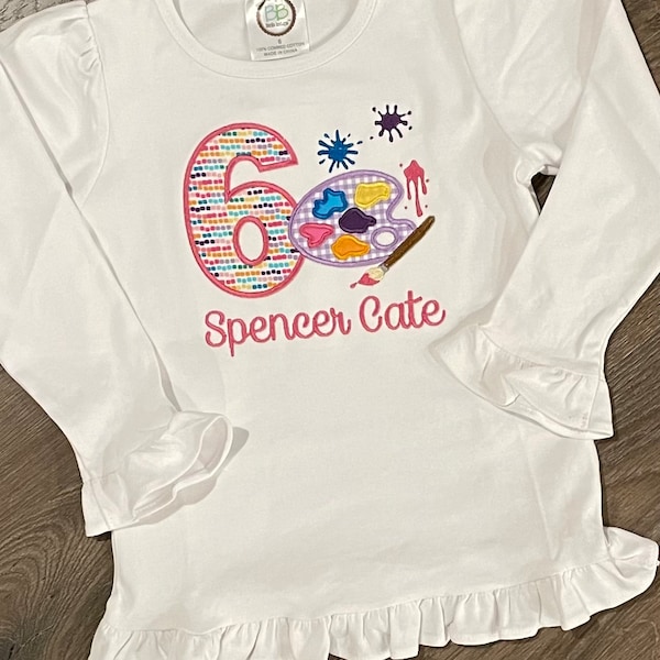 Paint Palette Numbers 1-9 Applique ~ Paint Splatters ~ Instant Download ...