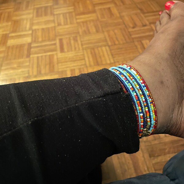 Beaded Anklets - Assorted Colors - African Jewelry - Anklets - Pastel ...