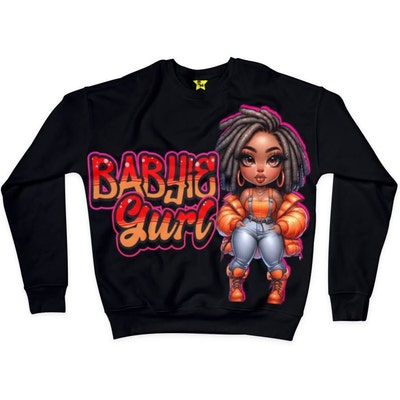 Bundle 10 PNG African American Chibi Woman With Dreadlocks in Neon ...