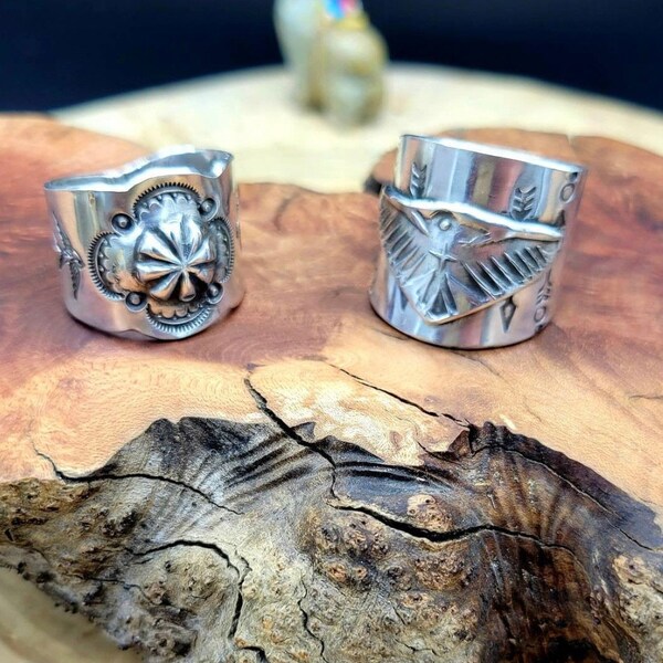 Handmade Blackjack Turquoise and Sterling Silver Ring. Size 10.5. Snake ...