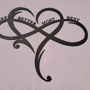 Personalized Infinity Heart Metal Sign Infinity Sign | Etsy