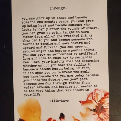 Wildfire 5 X 7 Poetry Card - Etsy