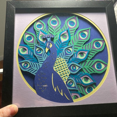 3D PEACOCK SVG PEACOCK Shadow Box Svg for Cricut for Silhouette - Etsy