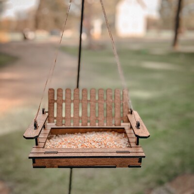 Porch Swing Bird Feeder SVG Laser Cut Files for Glowforge Laser Cutter ...