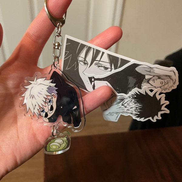 JJK Gojo Acrylic Keychain Charm - Etsy