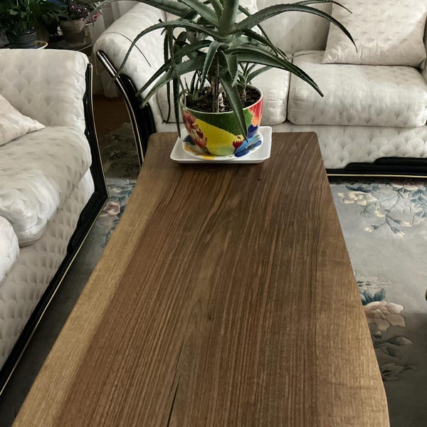 Walnut Monitor Stand, Walnut Tv Console, Wood Monitor Stand, Live Edge ...