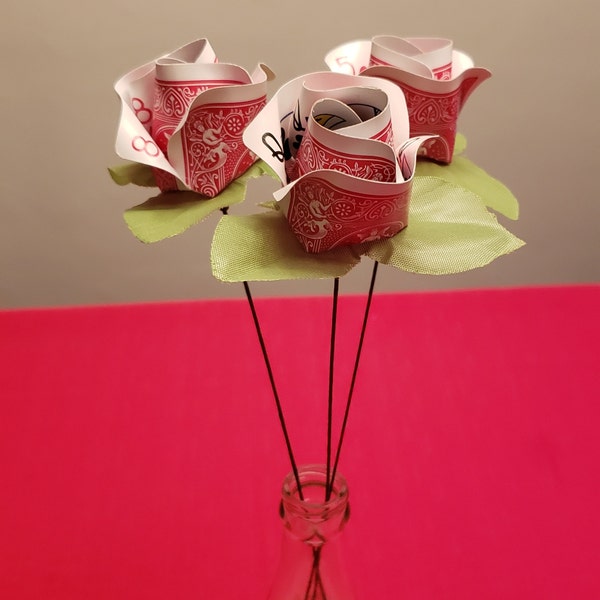 Playing Card Rose Red, Playing Card Flower, Paper Flower, Magician ...