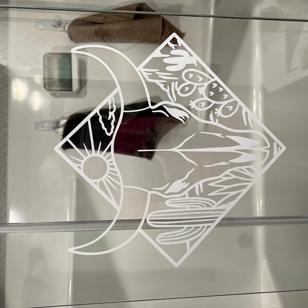 Desert Scene Diamond Shape Decal Sticker for Car, Laptop, Water Bottle ...