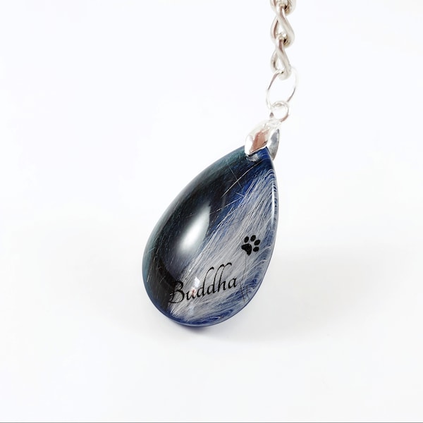 Pet Fur Keepsake, Cat Fur Necklace, Memorial Jewelry, Pet Loss Gift ...