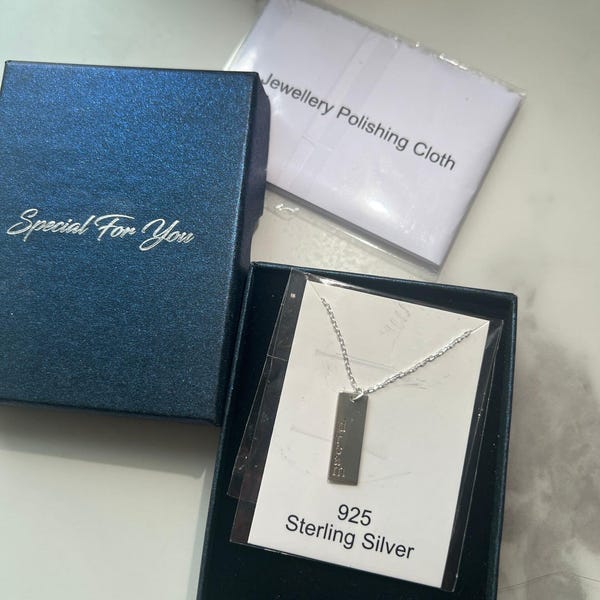 Charlotte Silver Necklace, Custom Nameplate Necklace, Vintage Inspired Name Necklace by Sg ...