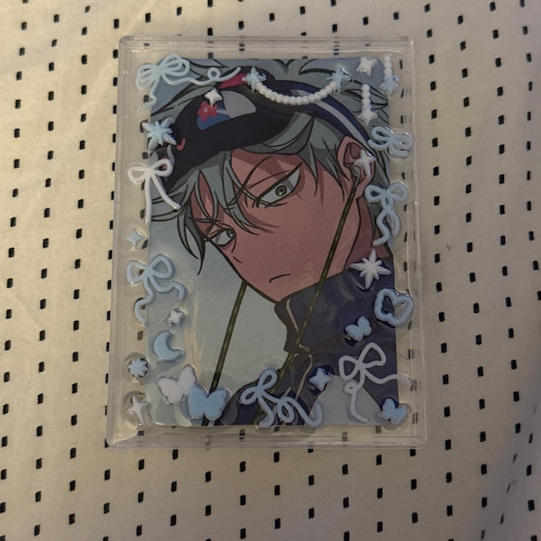 Custom Decorated Toploader | Cute Strawberry | Photocard Holder ...