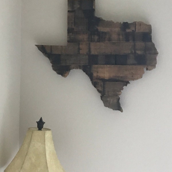 Texas Barrel Art. State of Texas Made From Reclaimed Bourbon Barrel ...