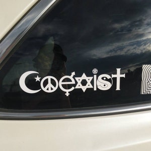 Coexist Vinyl Decal Car Window, Mirror, Bumper, Laptop, Cornhole ...
