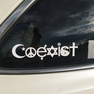 Coexist Vinyl Decal Car Window, Mirror, Bumper, Laptop, Cornhole ...