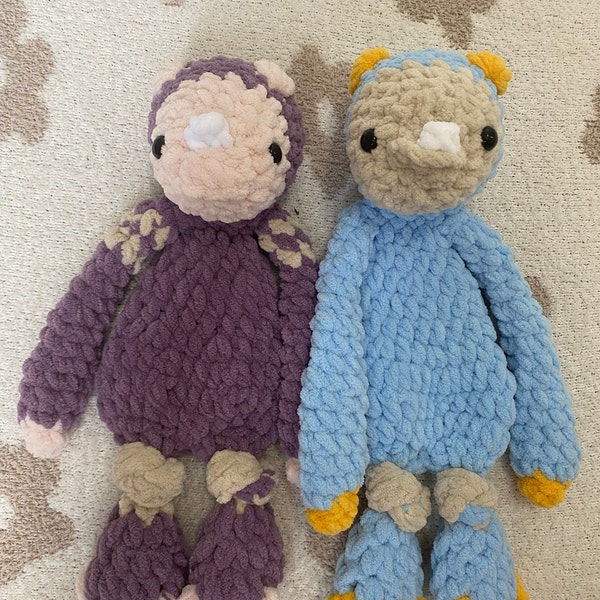 MINI Maven Monster Knotted Lovey — Crochet Monster PATTERN - Etsy