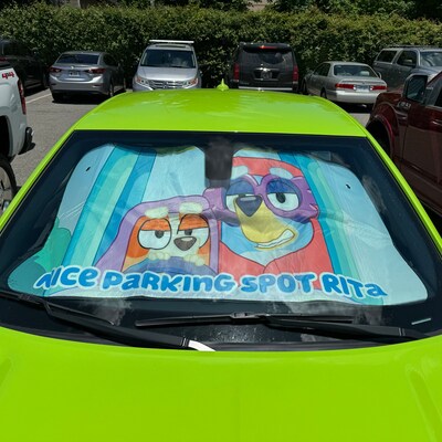 Bluey Auto Sunshade Car, Cartoon Car Sunshade, Bluey Car Sunshade ...