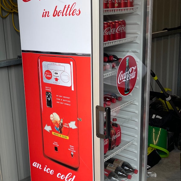 Vintage Vending Machine Fridge Wrap for Side by Side Refrigerator ...