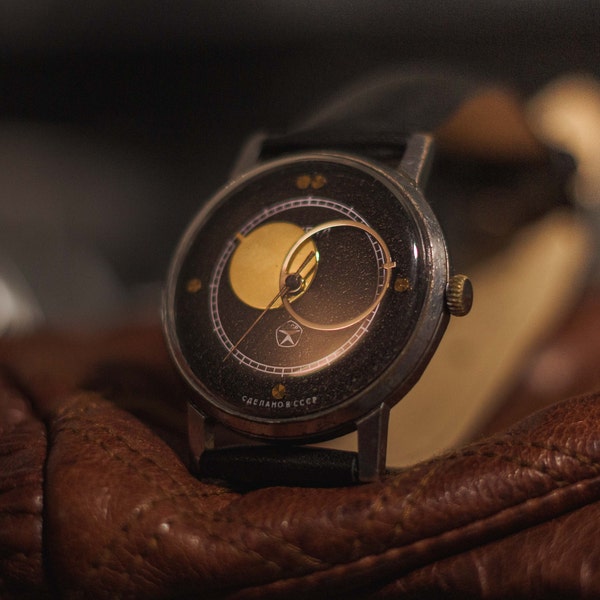 Soviet Watch - "copernicus" - Moon Sun Watch - Etsy