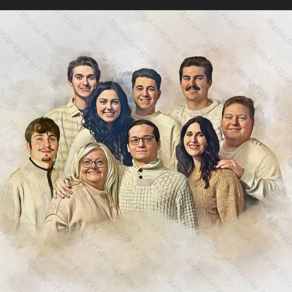 Remember Loved One Portrait, Lost Loved One Custom Portrait Gift ...