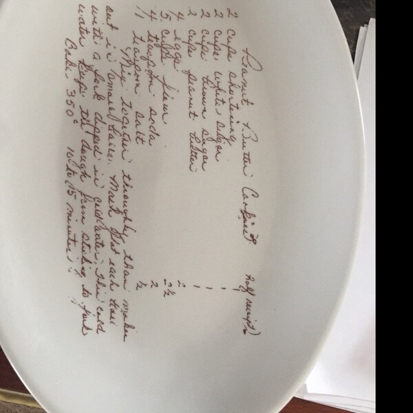 Recipe Plate, the Giving Plate, Custom Handwriting, Personalized ...