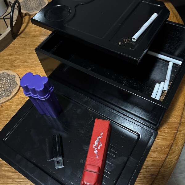 Wooden Stash Box With Rolling Tray Stash Box With Rolling Tray Comes ...