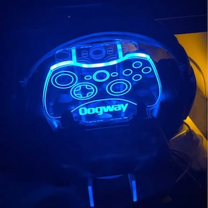 Personalised Neon Green Controller and Headset Gaming Station With ...