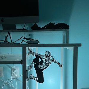 Spider-man Silhouette Shelf / Wall Decor - Etsy